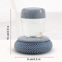 China Stainless Steel Sponge Scrubber with Soap Dispenser 10x9cm 3 Pack for sale