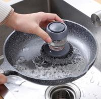 China Stainless Steel Sponge Scrubber with Soap Dispenser 10x9cm 3 Pack for sale