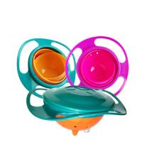 China 360 Degree Rotating Gyro Bowl for Kids Spill Resistant 18cm Food Grade PP for sale