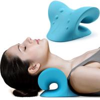 China EVA Cervical Traction Pillow 22x17.5x12.5CM Neck Shoulder Relaxer Chiropractic Support for sale