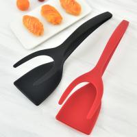 China 2 in 1 Grip Flip Tongs PP Material 30.5cm Nonstick Egg Spatula Bread Barbecue for sale