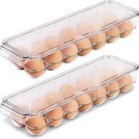 China Kitchen 14PCS Refrigerator Egg Container With Lid And Handle for sale