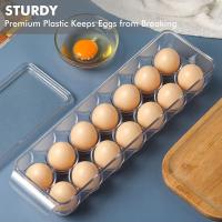 China Kitchen 14PCS Refrigerator Egg Container With Lid And Handle for sale