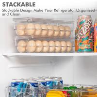 China Kitchen 14PCS Refrigerator Egg Container With Lid And Handle for sale
