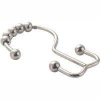 China Stainless Steel Shower Curtain Rings 12-Pack Double Glide Hooks for 3/4 to 1-1/8 Inch Rods for sale