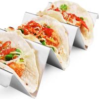 China Stainless Steel Taco Holders 12 Slot Taco Stand Rack Bulk Kitchen Supplies for sale