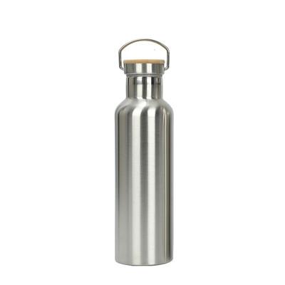 China 12 oz Stainless Steel Double Wall Insulated Sports Bottle with Wooden Lid 350 ml for sale