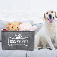 China Fiber Pet Toy Storage Bin 15.9x12.2x8.3 inch with Metal Handles Collapsible for sale