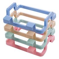 China Plastic Kitchen Door Back Trash Bin Rack 18.5cm Portable Garbage Bag Holder for sale