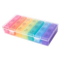 China Portable 7 Day Pill Box Moisture Proof Large Compartments BPA Free Plastic for sale