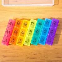 China Portable 7 Day Pill Box Moisture Proof Large Compartments BPA Free Plastic for sale