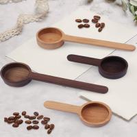 China Natural Beech Wood Coffee Spoon 20ml Measuring Scoop for Coffee Beans Tea Spices for sale