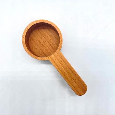 China Natural Beech Wood Coffee Spoon 20ml Measuring Scoop for Coffee Beans Tea Spices for sale