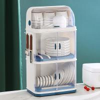 China Multicolor Kitchen Counter Plastic Bowl Rack With Lid Cover for sale