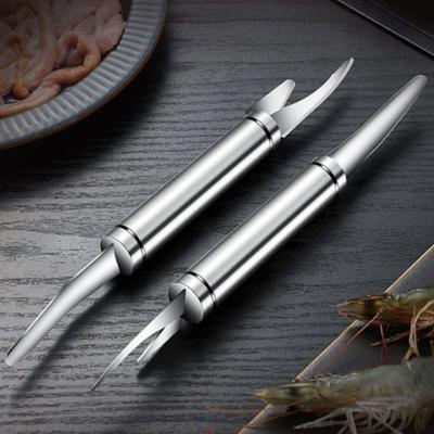 China 304 Stainless Steel Shrimp Deveiner Tool 5 in 1 Peeler Oyster Shucking Knife for sale