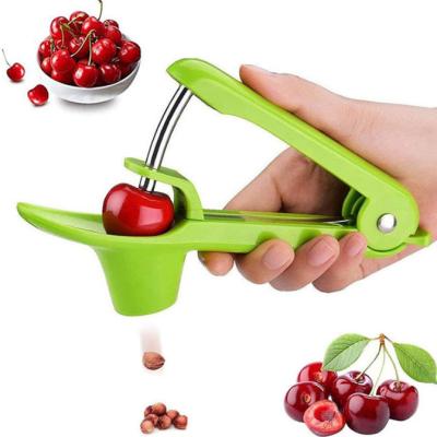China Cherry Pitter Olive Seed Remover Tool with Food Grade Silicone Cup 205x80x38mm for sale