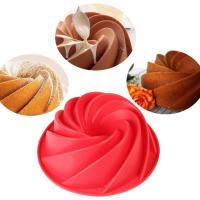China Food Grade Silicone Cake Mould Non Stick Baking Pan 24x8.5cm BPA Free for sale