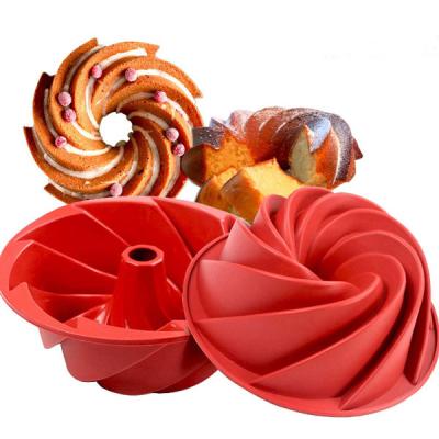 China Food Grade Silicone Cake Mould Non Stick Baking Pan 24x8.5cm BPA Free for sale