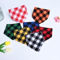 China 100% Cotton Buffalo Plaid Dog Bandana 4 Pack 45x64cm for Small Medium Large Dogs for sale