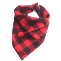 China 100% Cotton Buffalo Plaid Dog Bandana 4 Pack 45x64cm for Small Medium Large Dogs for sale