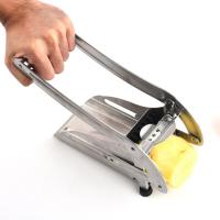 China Stainless Steel Manual Potato Cutter 1/2 Inch 3/8 Inch Blade Ergonomic Handle for sale