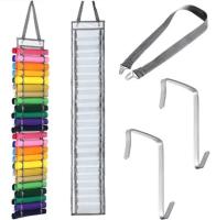 China 48 Rolls Wall Mount Vinyl Storage Organizer Rack 130x22x8 cm Polyester Fabric for sale