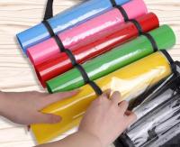 China 48 Rolls Wall Mount Vinyl Storage Organizer Rack 130x22x8 cm Polyester Fabric for sale