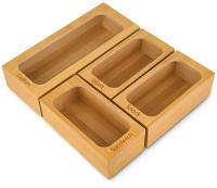 China Bamboo Ziplock Bag Organizer for Gallon Quart Snack Bags 33x30.5x7.6cm for sale