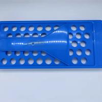 China 50 Hole Cosmetic Lip Balm Filling Tray with Spatula Plastic Tube Holder for sale