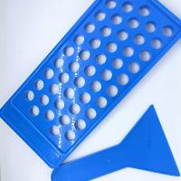 China 50 Hole Cosmetic Lip Balm Filling Tray with Spatula Plastic Tube Holder for sale
