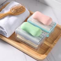 China Plastic Multifunctional Soap Box Drain Holder Foaming Soap Rack 12.2x7.2x6.7cm for Bathroom Kitchen for sale