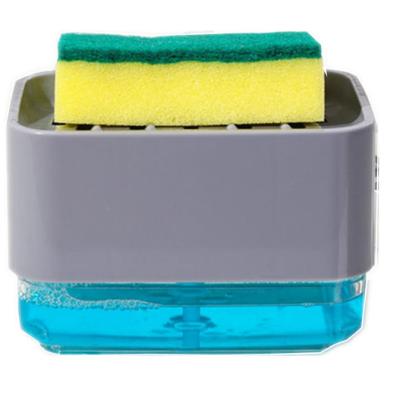 China ABS+PS 350ml Soap Dispenser Pump Box Kitchen Countertop Sponge Caddy for sale