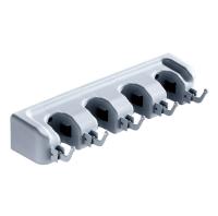 China 5 Position Cleaning Tool Holder 6 Hooks Wall Mount Broom Holder 447g for sale