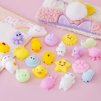 China 50PCS TPR Mini Animal Squishy Stress Toys Mochi Fidget Toys for Stress Relief 4cm for sale