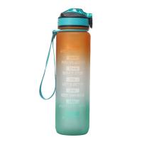 China 32 oz Tritan Water Bottle with Straw BPA Free 1000ml Leak Proof Time Marker for sale