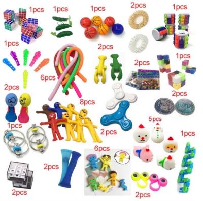 China 50 Packs Halloween Christmas Fidget Sensory Toys Set Bulk TPR Plastic Stress Relief for sale