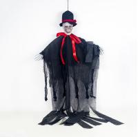 China Halloween Hanging Ghost Decoration Set 80x50cm Plastic Cloth for Trees Party for sale
