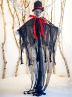 China Halloween Hanging Ghost Decoration Set 80x50cm Plastic Cloth for Trees Party for sale