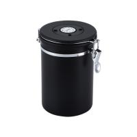 China 500g Stainless Steel Coffee Airtight Canister with CO2 Valve and Spoon for sale