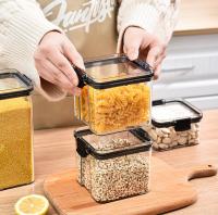 China PET Plastic Food Storage Containers 460ml 700ml Airtight Kitchen Pantry Organization for sale