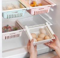 China Retractable Refrigerator Storage Box Drawer 20.5x15.7x8 cm PP Plastic for sale