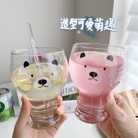 China 400ml-600ml Clear Glass Cute Custom Drinking Cups For Beer for sale