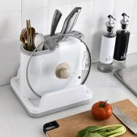 China Plastic Multifunctional Kitchen Tableware Knife and Spoon Storage Rack for sale