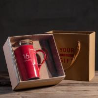 China Ceramic Custom Drinking Cups With Spoon White 6oz Sublimation Mugs for sale