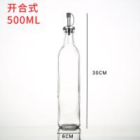 China 250ml 500ml Borosilicate Glass Olive Oil Dispenser Bottles with Pourers and Funnel for sale