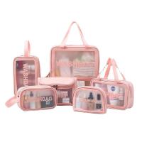 China PVC Waterproof Travel Toiletry Bag Portable Cosmetic Organizer 30x20cm for sale