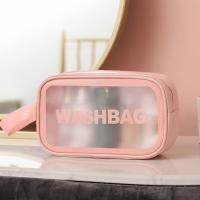China PVC Waterproof Travel Toiletry Bag Portable Cosmetic Organizer 30x20cm for sale