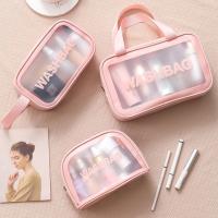 China PVC Waterproof Travel Toiletry Bag Portable Cosmetic Organizer 30x20cm for sale