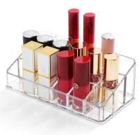 China Makeup Cosmetics Acrylic Organizer Box Lipstick Storage for sale