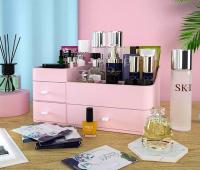 China Large Plastic Desktop Lipstick Storage Box Cosmetic Makeup Organiser for sale